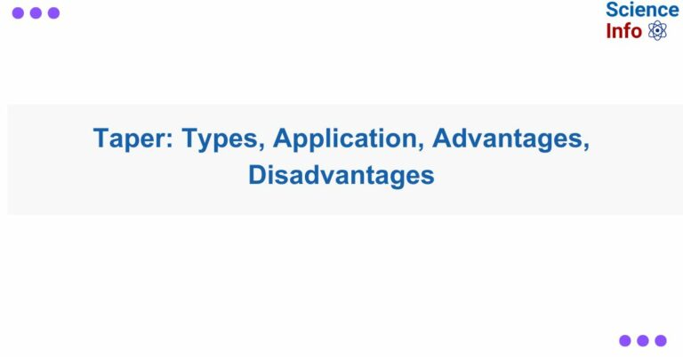 Taper: Types, Application, Advantages, Disadvantages